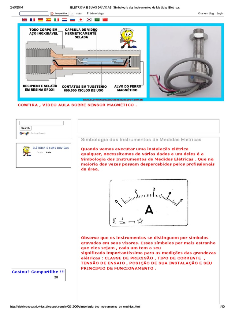 Simbologia de Instrumentos Elétricos | PDF | Indutor | Magnetismo