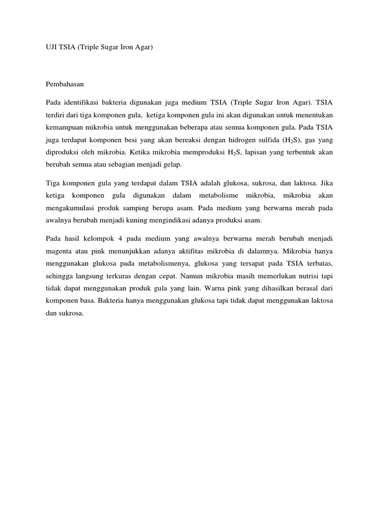 Uji Tsia Dan Urinase | PDF