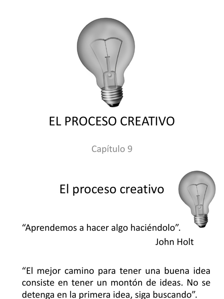 Etapas del Proceso Creativo | PDF | Creatividad | Planificación