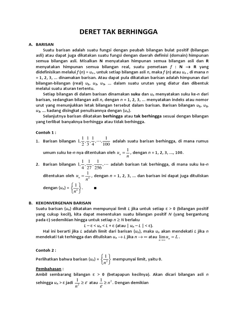 Deret Tak Hingga | PDF