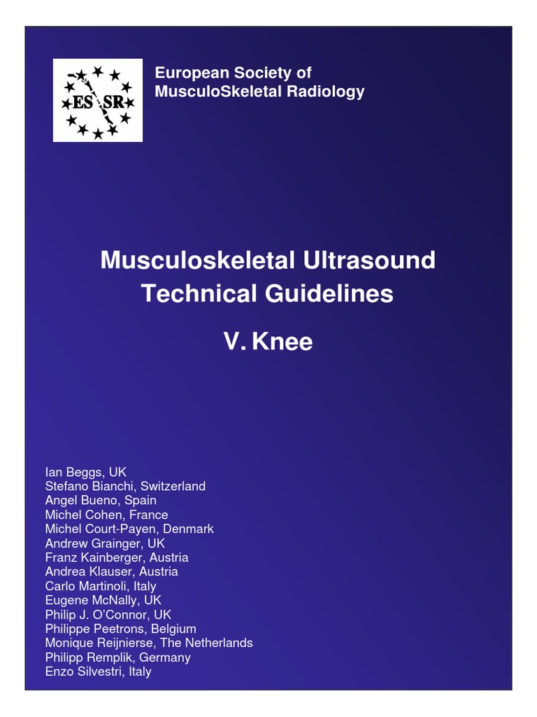 Musculoskeletal Ultrasound Knee Protocol | PDF | Knee | Human Anatomy