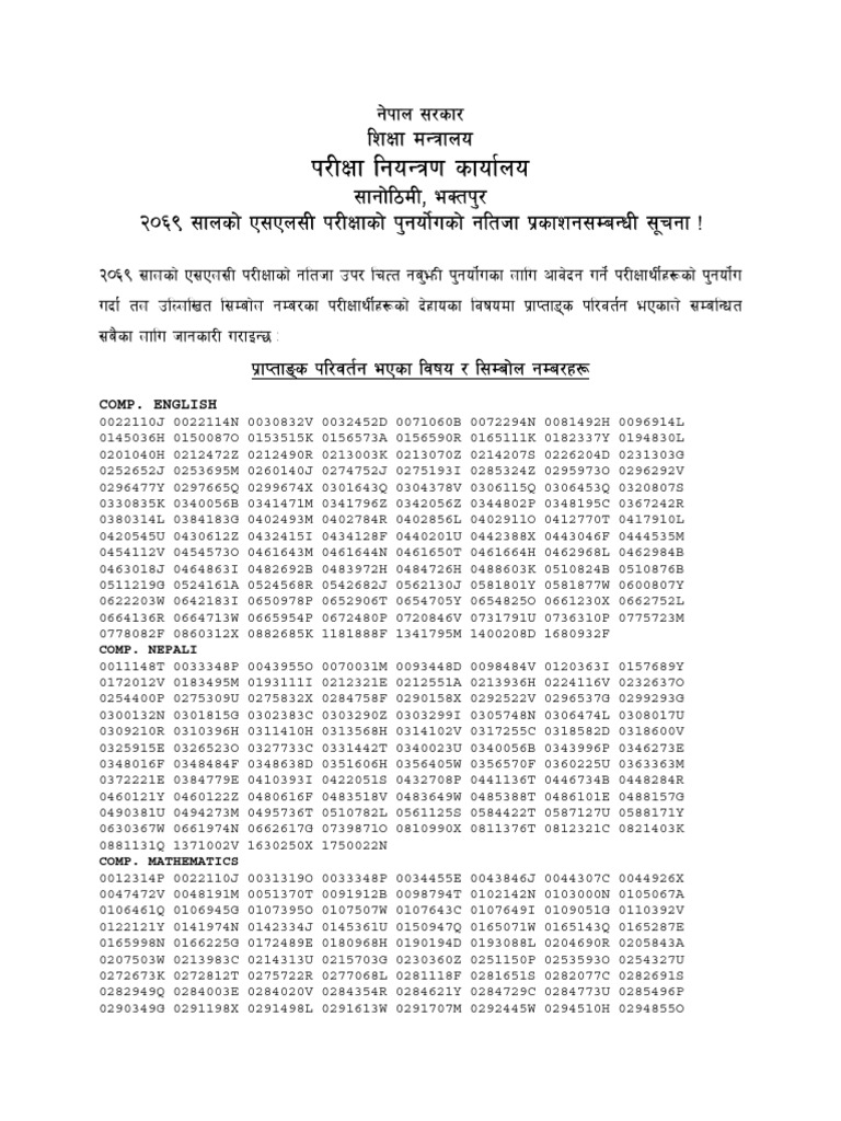 SLC Results Overview for Nepal 2079 | PDF