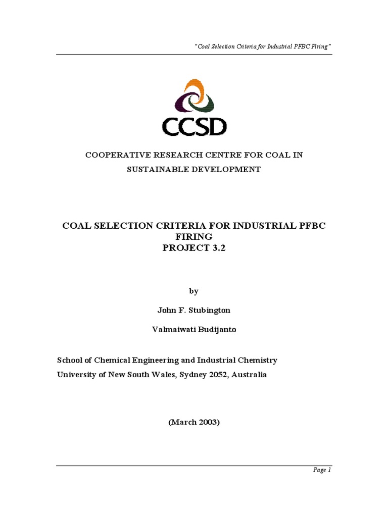 Coal Selection Criteria | PDF | Volcanic Ash | Coal