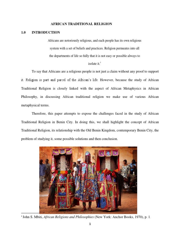 African Traditional Religion (ATR) | PDF | Traditions | Conceptions Of God