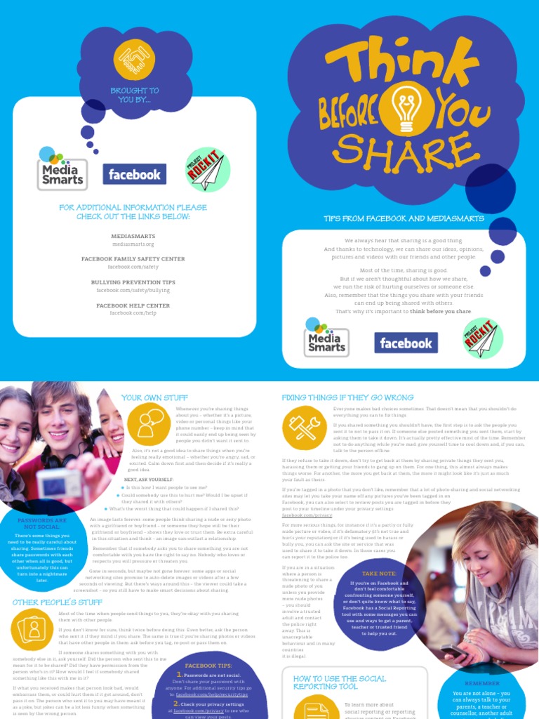 Think Before You Share | PDF | Facebook | Social Networking Service