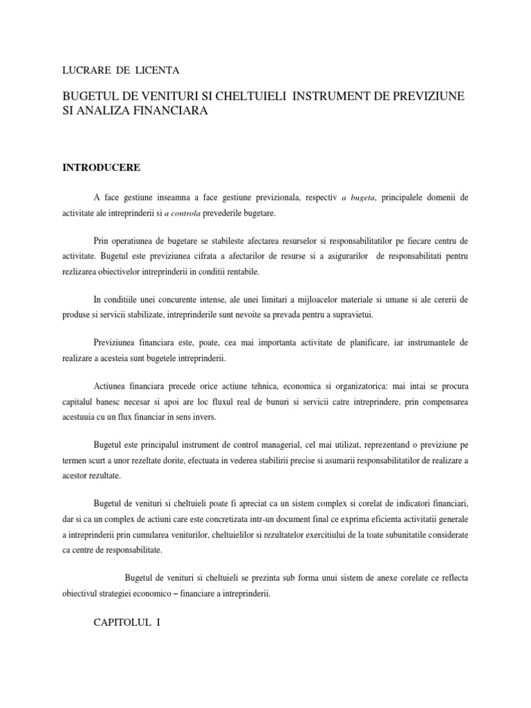 Lucrare de Disertatie | PDF