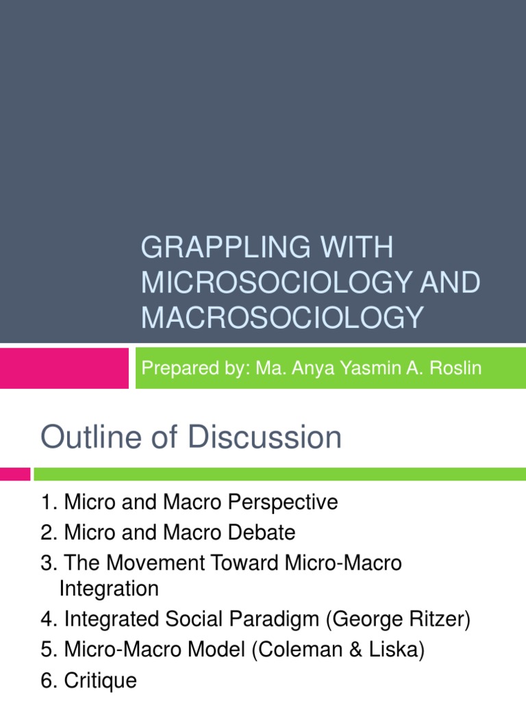 Grappling With Microsociology and Macrosociology | Sociology | Causality