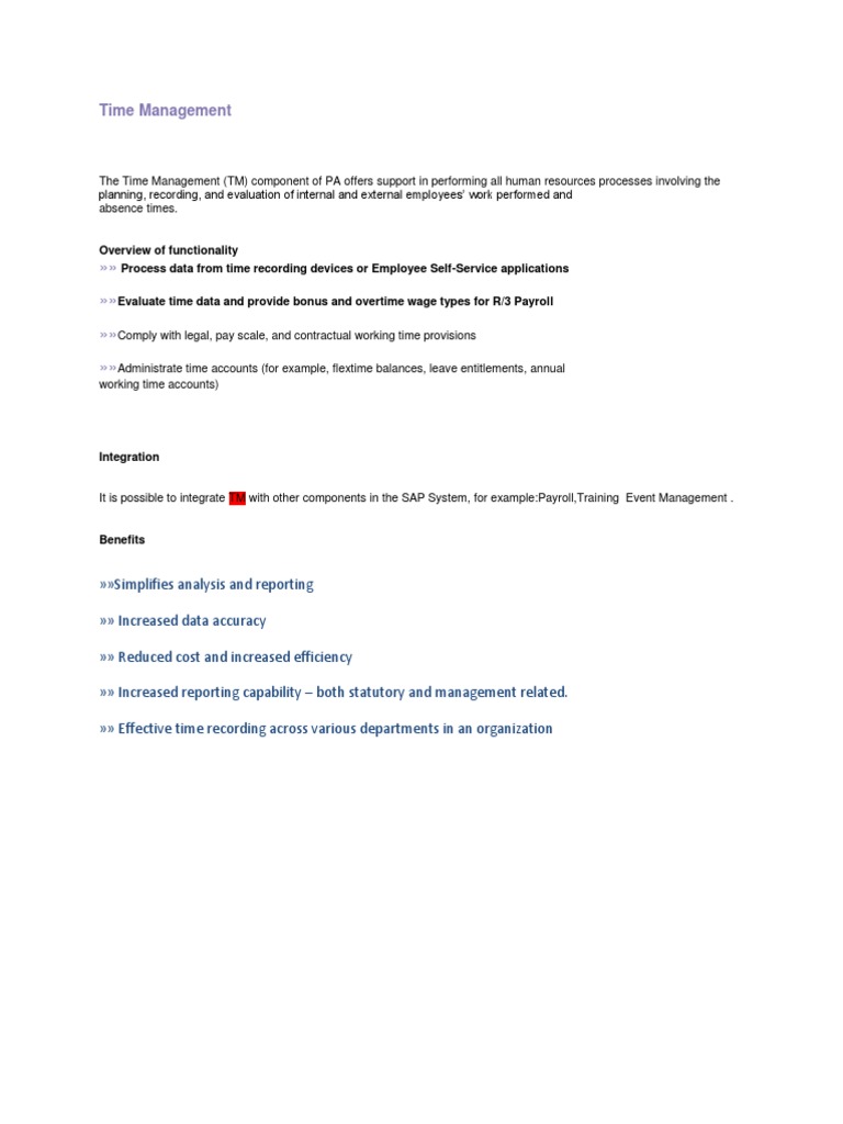 SAP HCM Modules | PDF | Payroll | Business Process