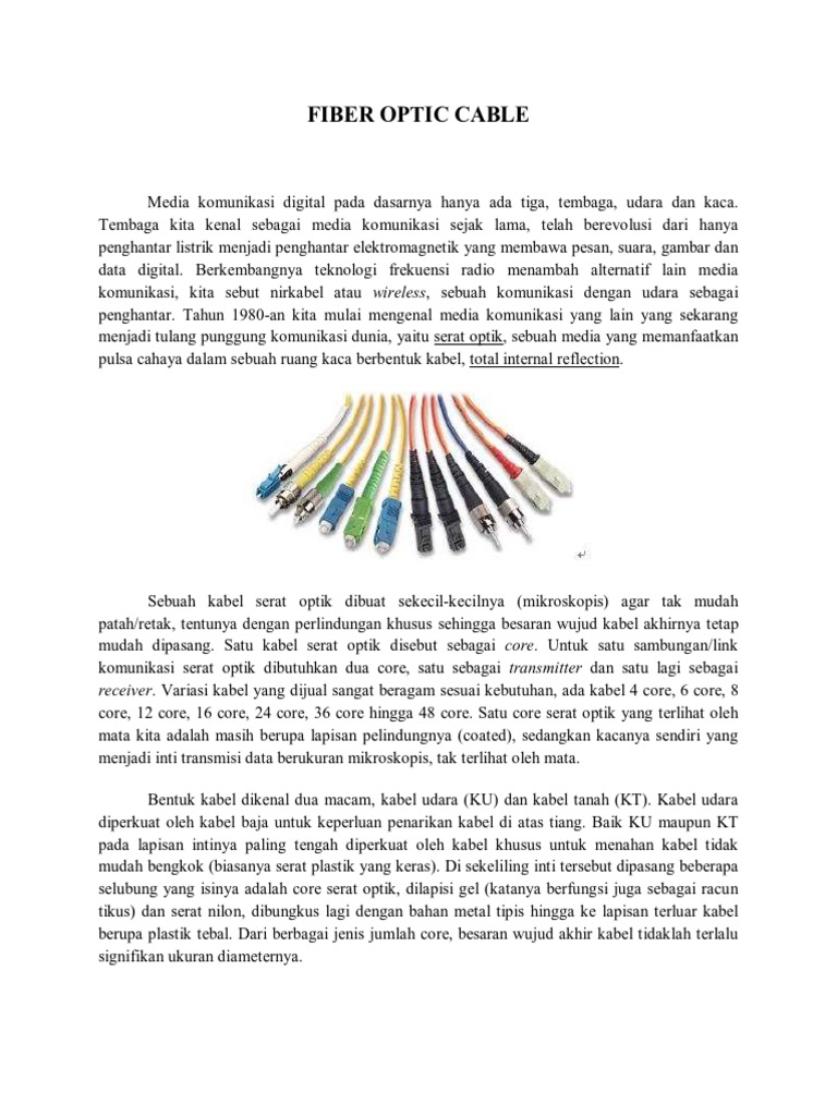 Fiber Optic Cable | PDF