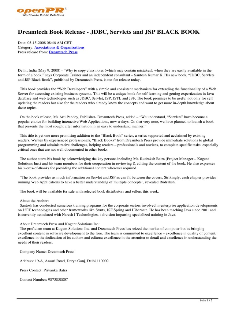 Doc | Download Free PDF | Java Server Pages | Java Servlet