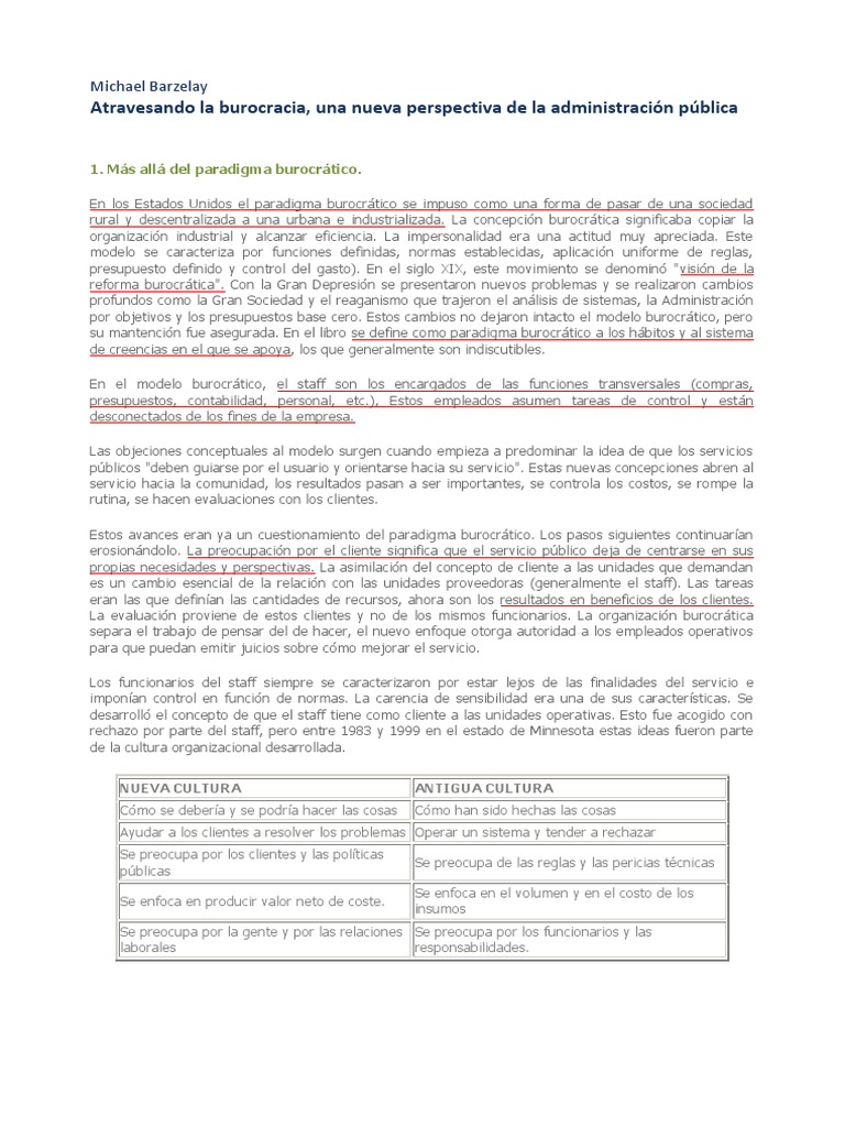 Nueva Perspectiva en Administración Pública | PDF | Burocracia | Paradigma