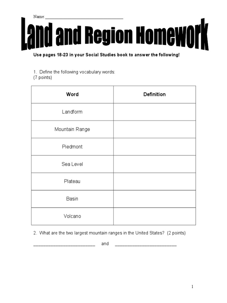 Use Pages 18-23 in Your Social Studies Book To Answer The Following! | PDF