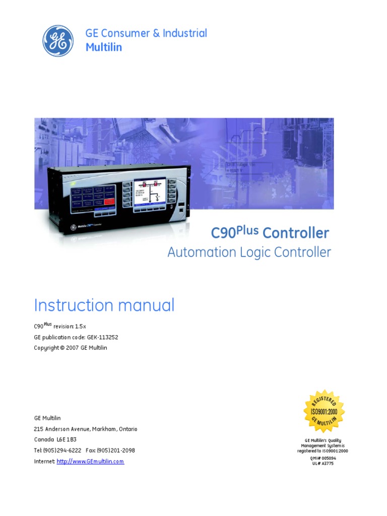 Manual Controlador C90 | PDF | Automation | Power Supply