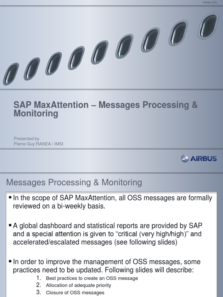 SAP MaxAttention - OSS Message Processing+Monitoring | PDF | Computing ...