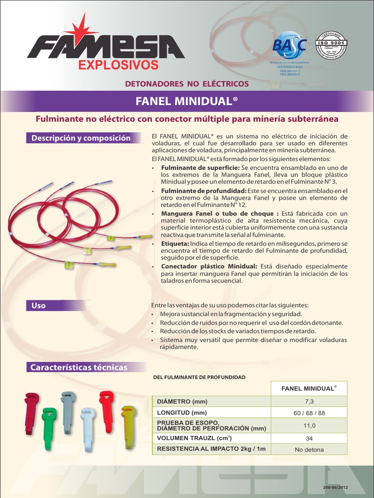 FANEL MINIDUAL - Fulminante No Eléctrico Con Conector Múltiple para ...