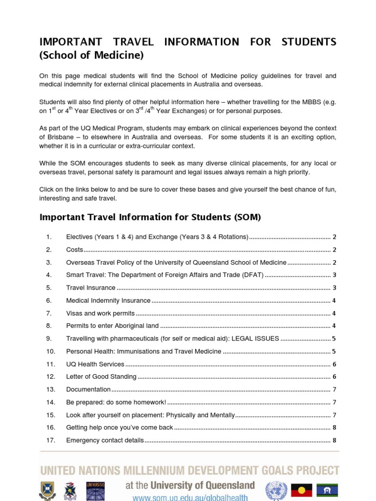 Important Travel Info | PDF | Travel Visa | Medical School