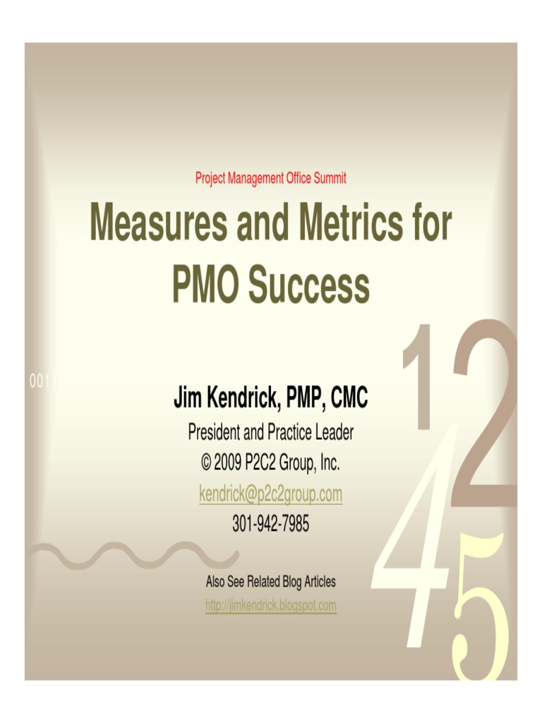 PMO Performance Measurement Metrics (Kendrick) | PDF | Accountability ...