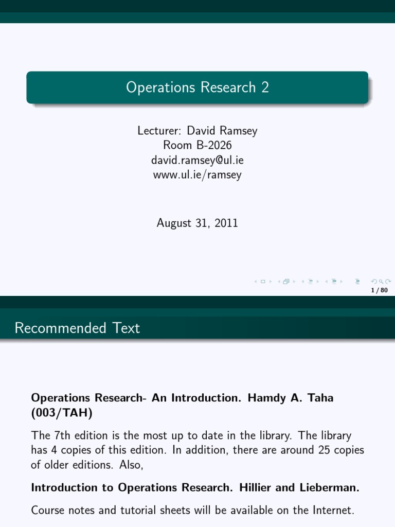 Operations Research | PDF | Linear Programming | Mathematical Optimization