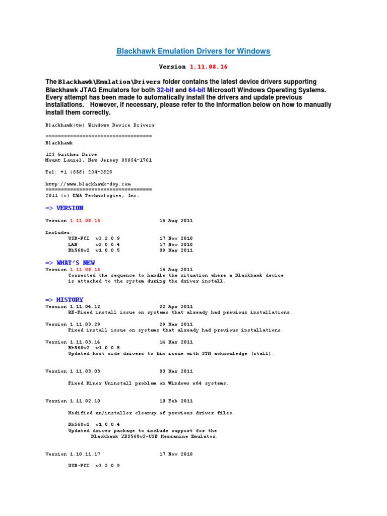 Blackhawk | PDF | Device Driver | Microsoft Windows