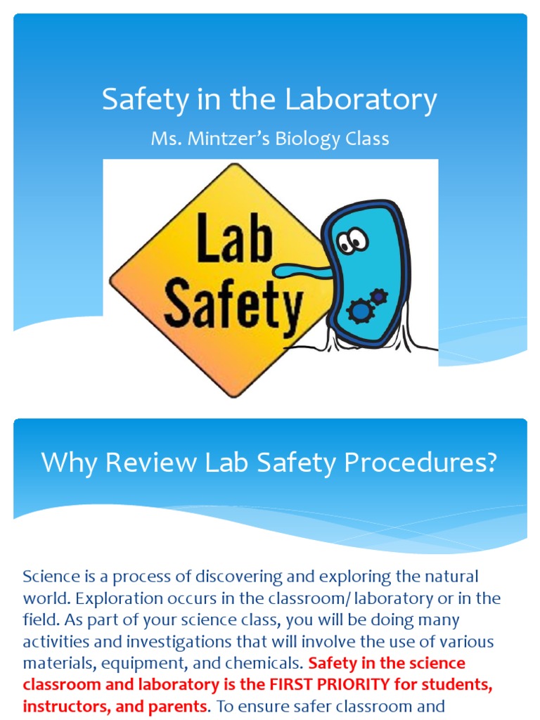 Lab Safety Powerpoint | PDF | Laboratories | Clothing