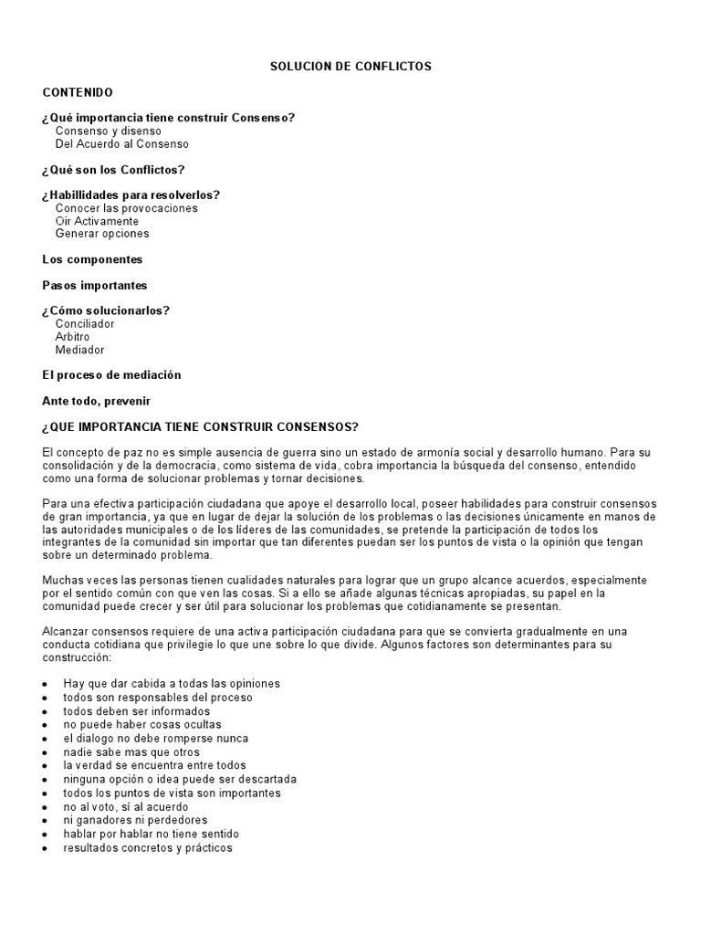 Que Es Un Consenso | PDF