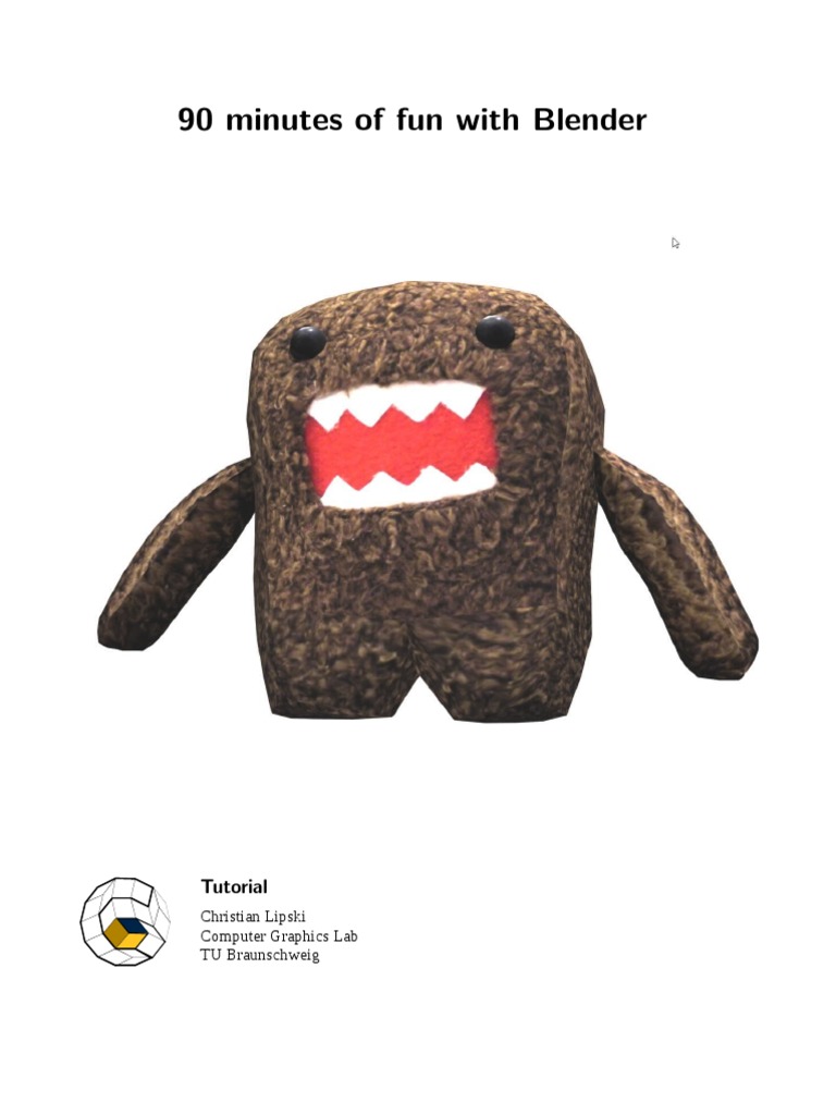 Blender Tutorial | PDF | Texture Mapping | 3 D Computer Graphics