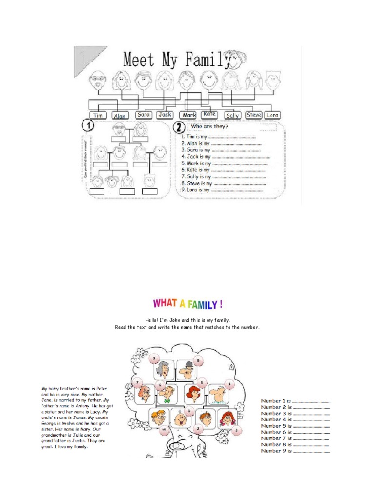 Family Worksheet | PDF