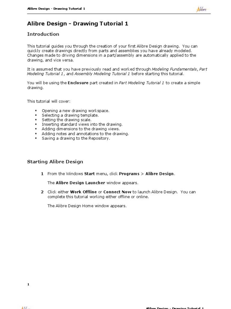 Drawing Tutorial 1 | PDF