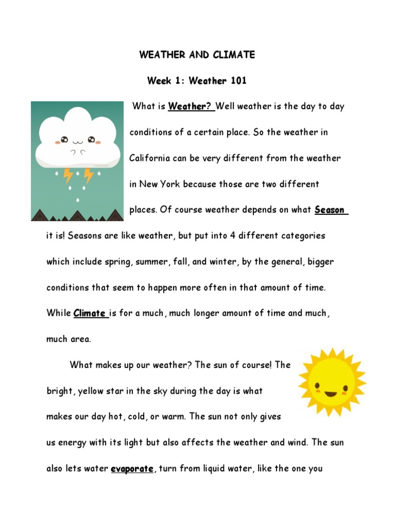 Understanding Weather and Climate Basics | PDF | Science & Mathematics