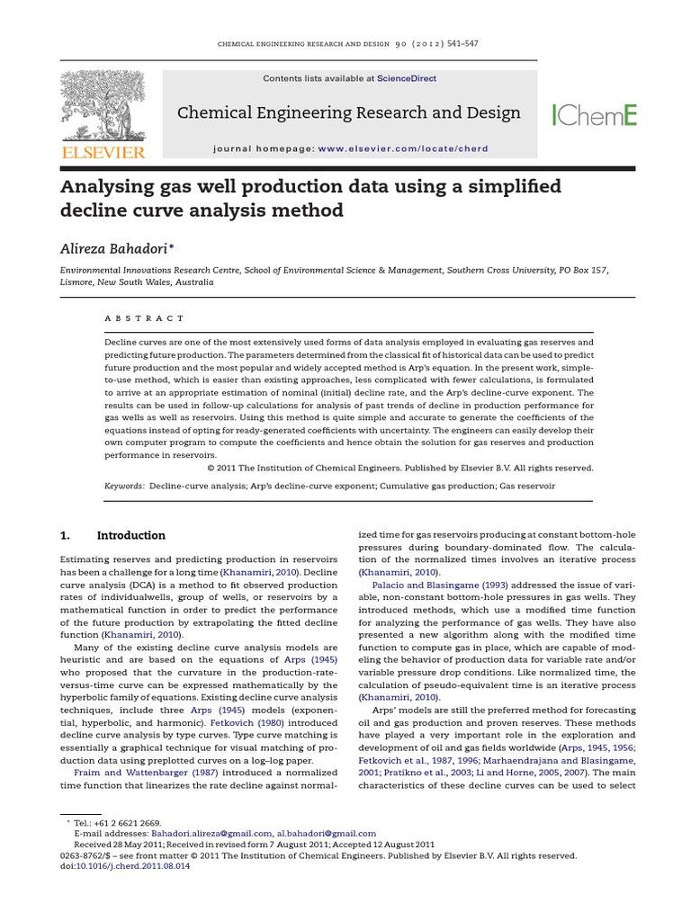 Analysing Gas Well Production Data Using A Simplified Decline Curve ...