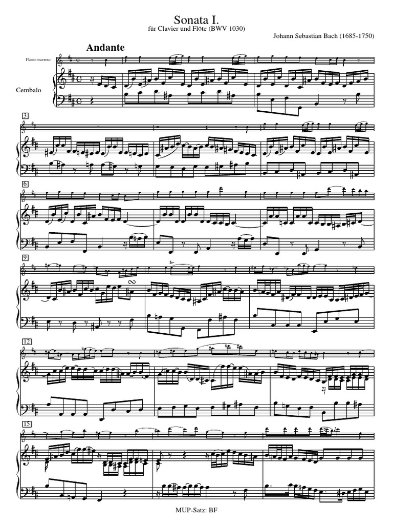 Bach B Minor Flute | PDF | Johann Sebastian Bach | Classical Music