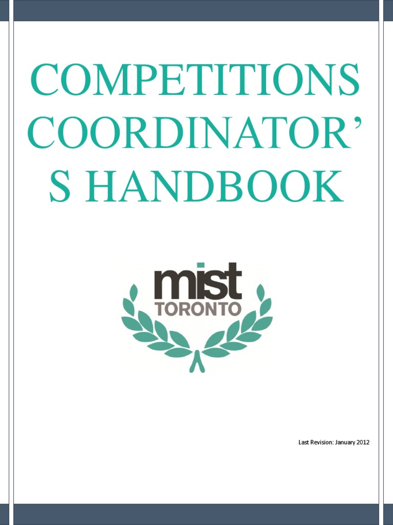Competitions Coordinator' S Handbook: Last Revision: January 2012 | PDF ...