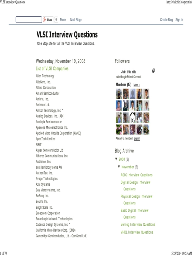 VLSI Interview Questions | Download Free PDF | Cmos | Field Programmable Gate Array