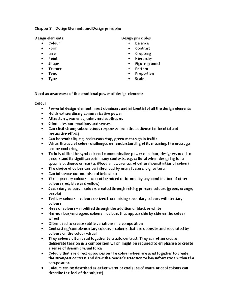 Chapter 3 - Design Elements and Design Principles | PDF | Shape | Color