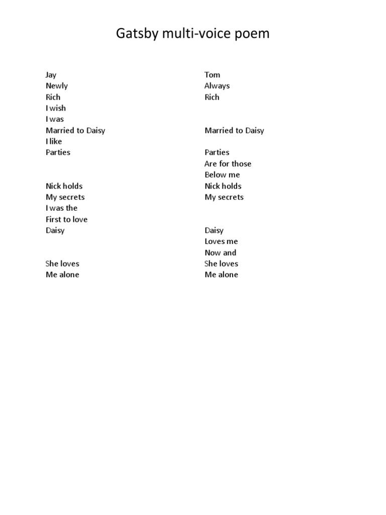 Multivoice Poem | PDF