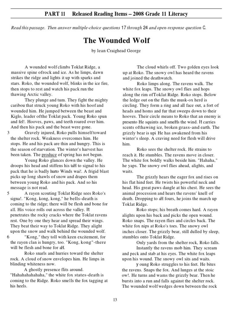 Wounded Wolf - Craighead George | PDF