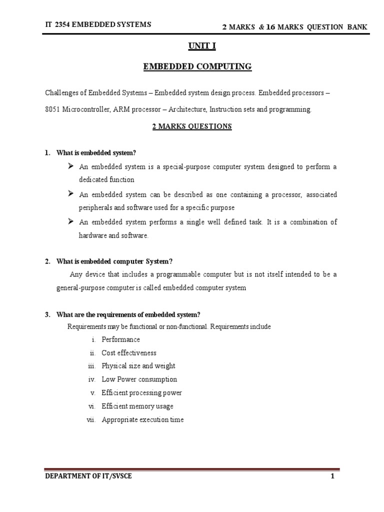 It 2354 QB | PDF | Embedded System | Microcontroller