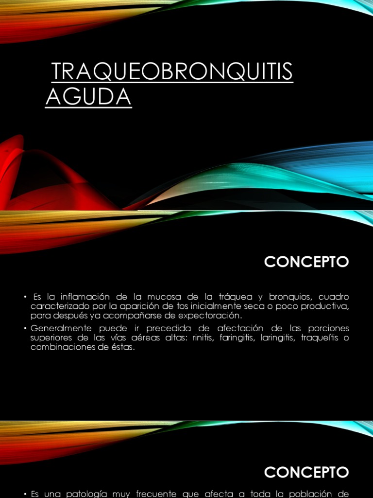Traqueobronquitis Aguda: Guía Clínica | PDF | Tos | Neumonía