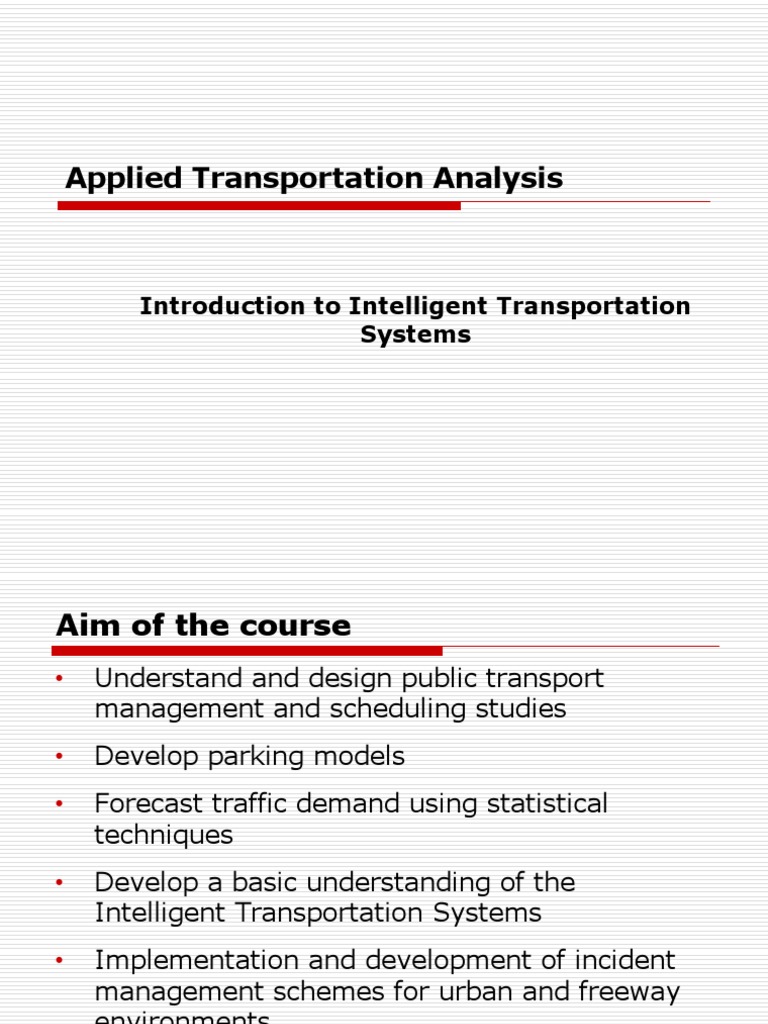 Applied Transportation Analysis - 1 | PDF | Traffic | Transport