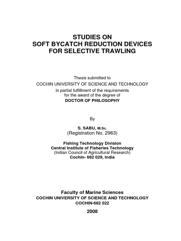 Soft Bycatch Reduction Devices Study | PDF | Trawling | Commercial Fishing