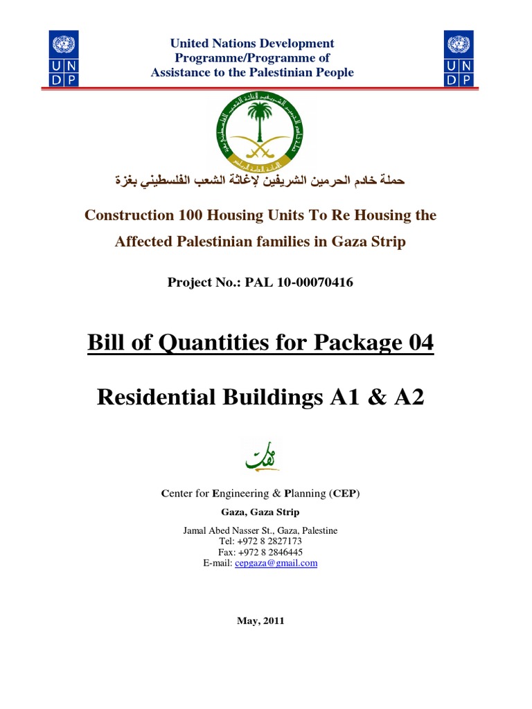 BOQ Format | PDF | General Contractor | Concrete