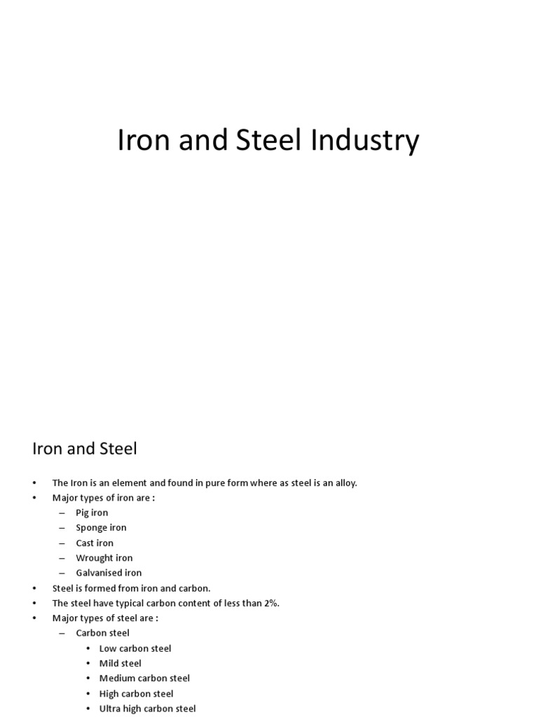 Iron and Steel Classification | PDF | Steel | Iron