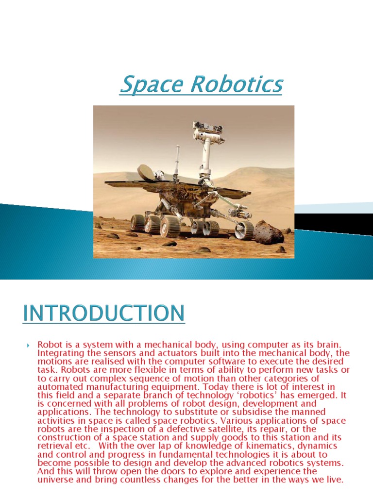 Robotics Applications in Space | PDF | Robotics | Robot