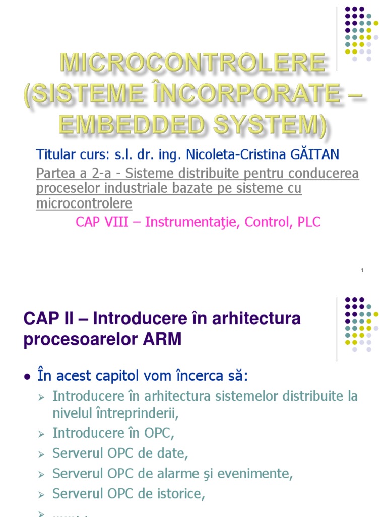Titular Curs: S.L. Dr. Ing. Nicoleta-Cristina GĂITAN | PDF | Programmable Logic Controller ...