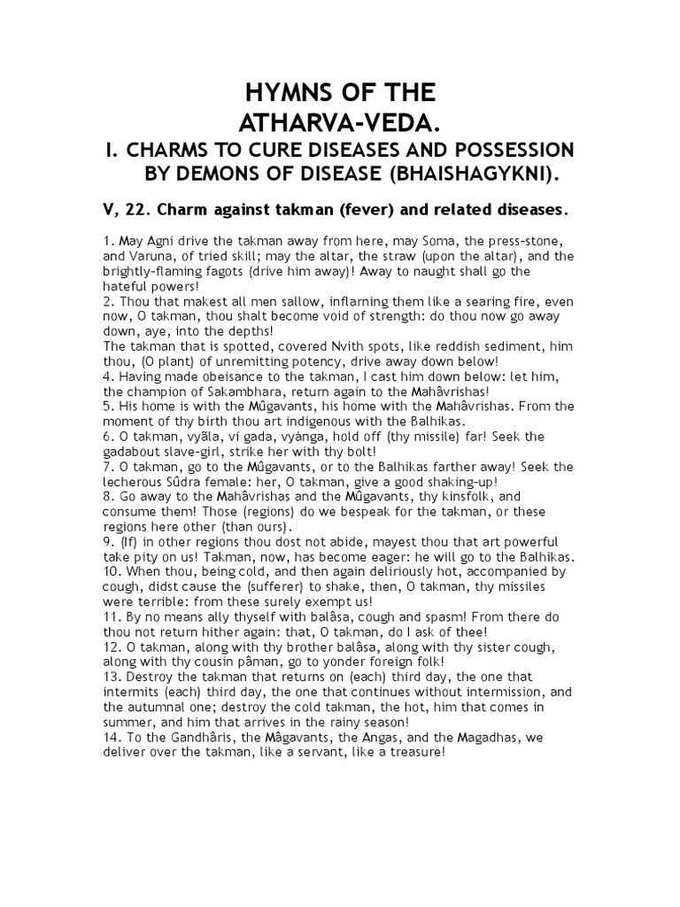 Atharva Veda | PDF | Religion And Belief | Nature