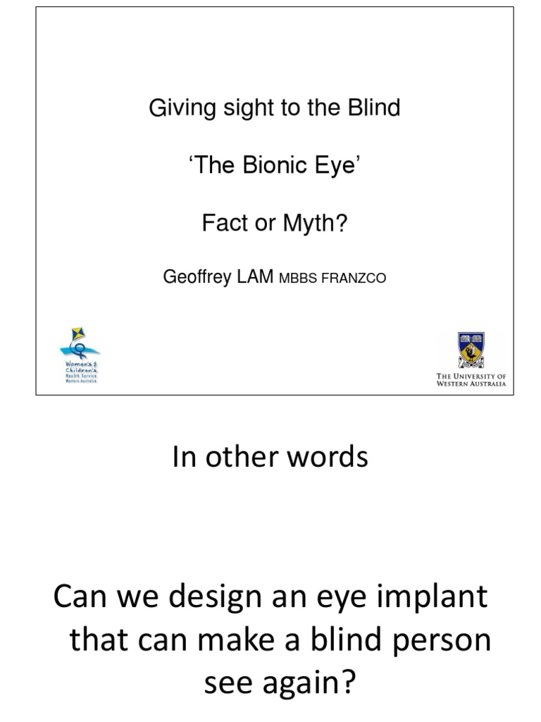 Bionic Eye Written | PDF | Retina | Optics