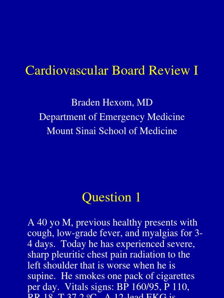 Cardiology Board Review Insights | PDF | Wellness