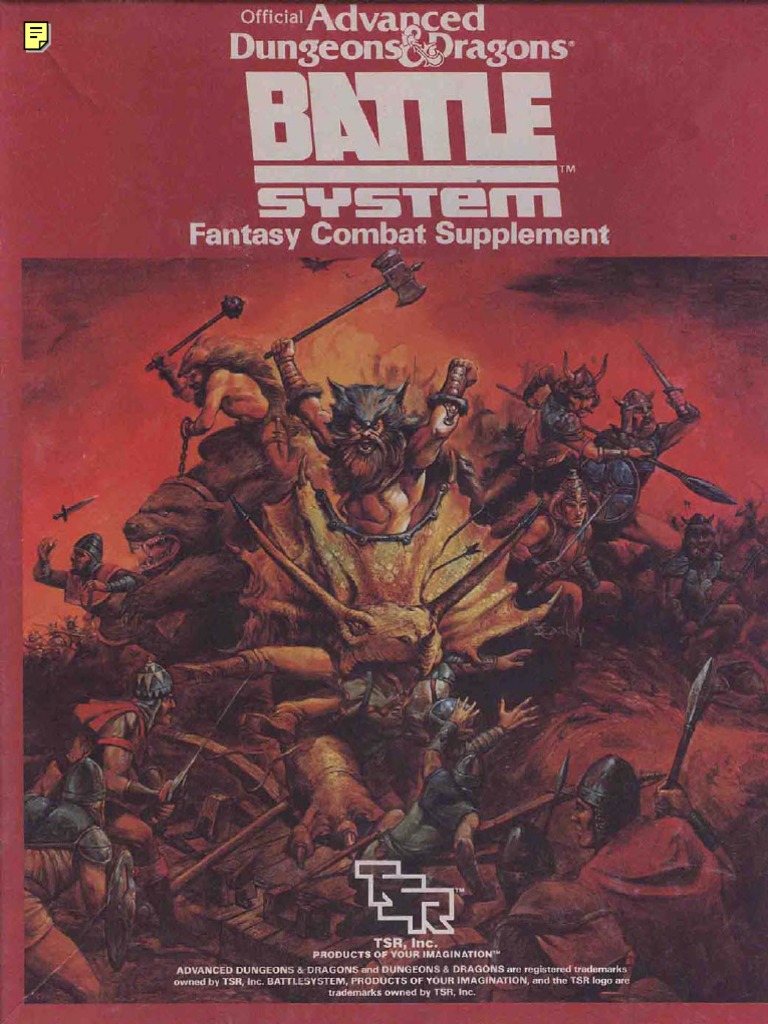 Ad&d - Battlesystem - Boxed Set - tsr1019 PDF | PDF | Games ...