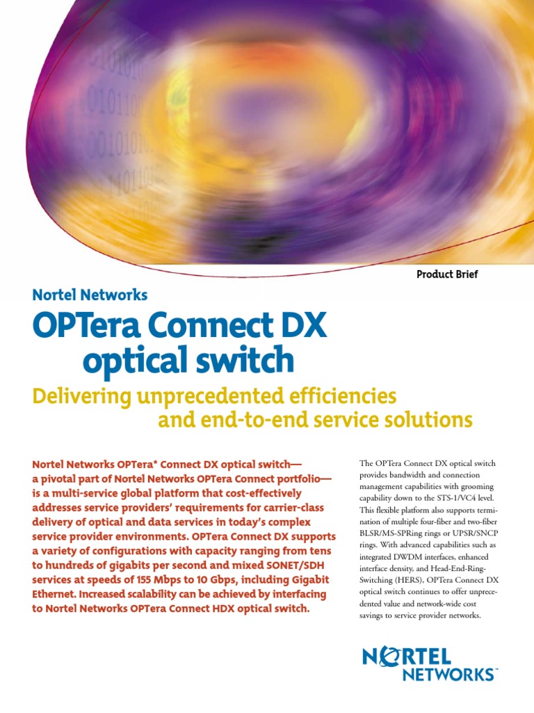 Nortel Optical Cross Connect DX Detail | PDF | Digital Technology ...