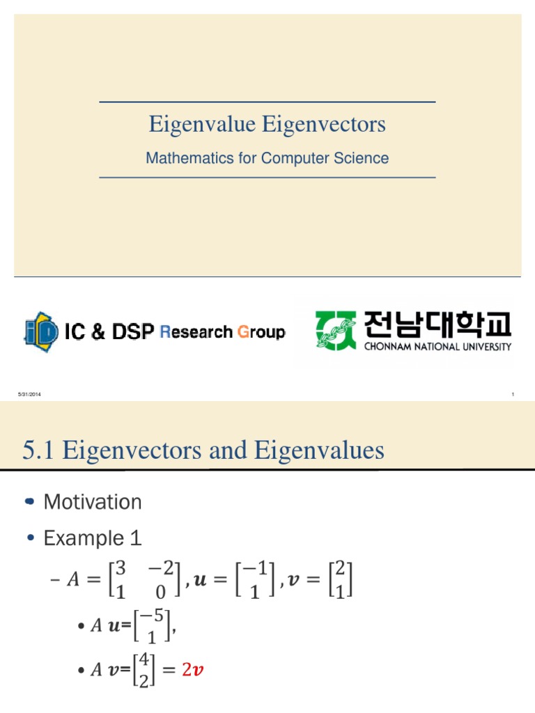 Eigenvalue Eigenvectors: Mathematics For Computer Science | PDF | Eigenvalues And Eigenvectors ...